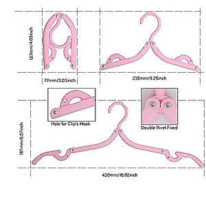 20 Pcs Portable Folding Travel Clothes Hangers, Foldable Clothes Drying Rack for Travel