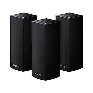 Linksys Velop Tri-Band AC6600 Whole Home WiFi Mesh System Black- 3-Pack (Coverage up to 6000 sq. ft)