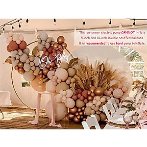 Boho Balloons Garland Arch Kit - Double Stuffed Dusty Rose Pink Rose Gold Cream Peach Apricot Latex Balloon Different Sizes 18 12 10 5In Neutral Ballon for Baby Shower Gender Reveal Party