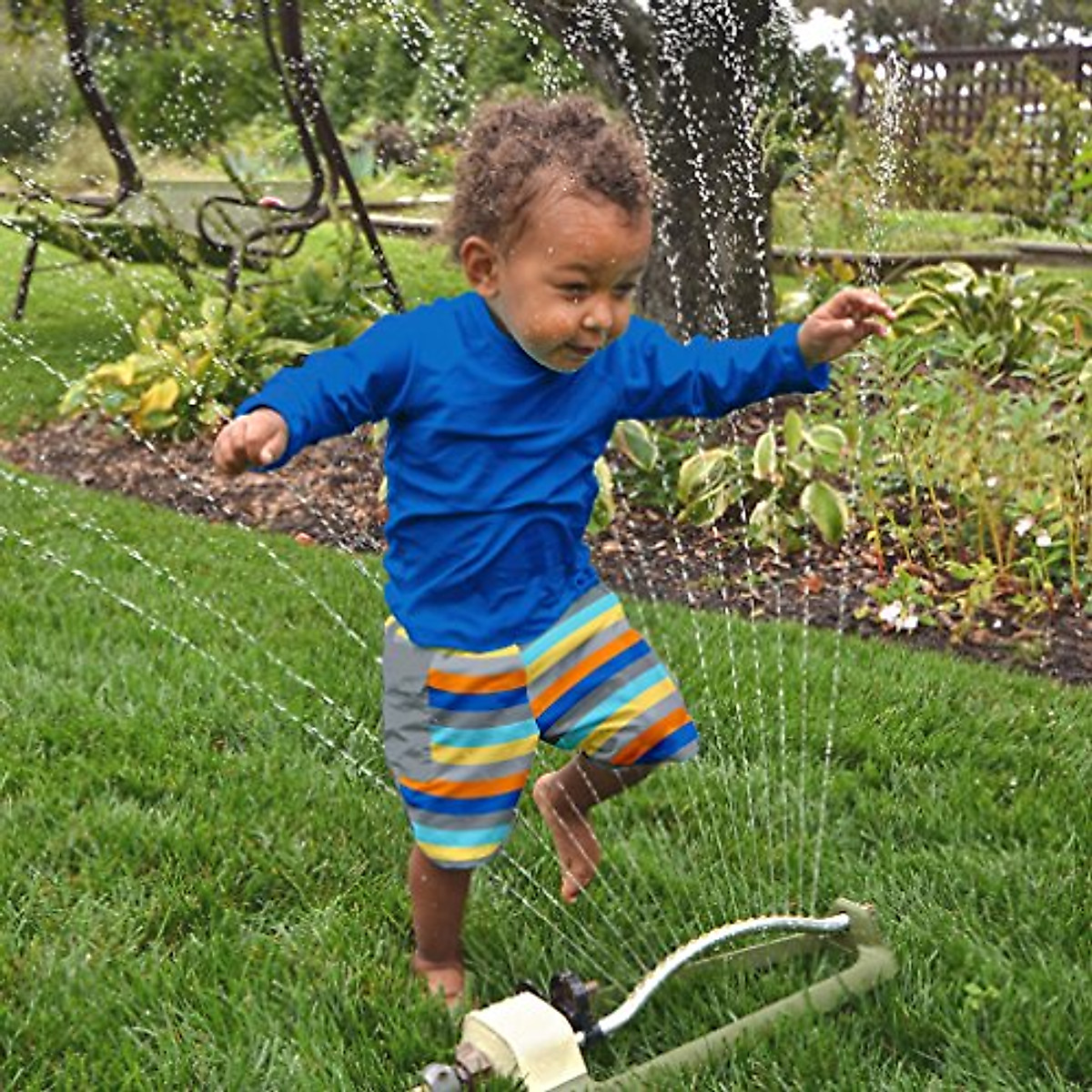 i play. by green sprouts baby-boys Trunks with Built-in Reusable Swim Diaper,Gray Multistripe,18mo