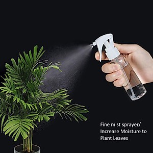 Travel Size Spray Bottle, 3.4oz/100ml Plastic Fine Mist Spray Bottle Set, Refillable Liquid Containers, 3pcs Clear Trigger Sprayer with Funnel and Labels for Styling Kitchen Home Office Cleaning