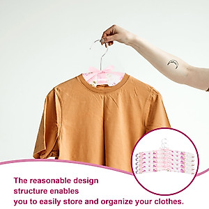 VILLCASE 5pcs Garment Hanger, Heavy Duty Cloth Padded Hanger Decorative Dress Hanger Supply for Women Clothes, Sweaters, Dresses, Weddings