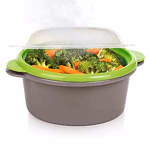 Progressive International Microwave Mini Steamer, Gray