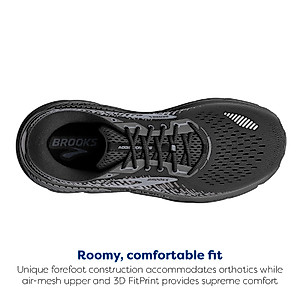 Brooks Men's Addiction GTS 15 Supportive Running Shoe - Black/Black/Ebony - 12 Medium