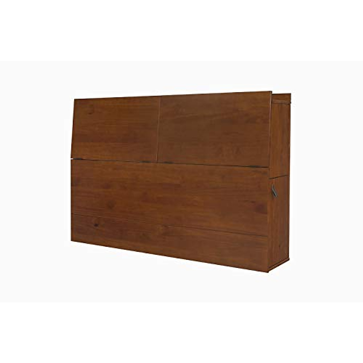 memomad Bali Storage Headboard with 4 Doors (Queen Size, Caramel Brown Wood)