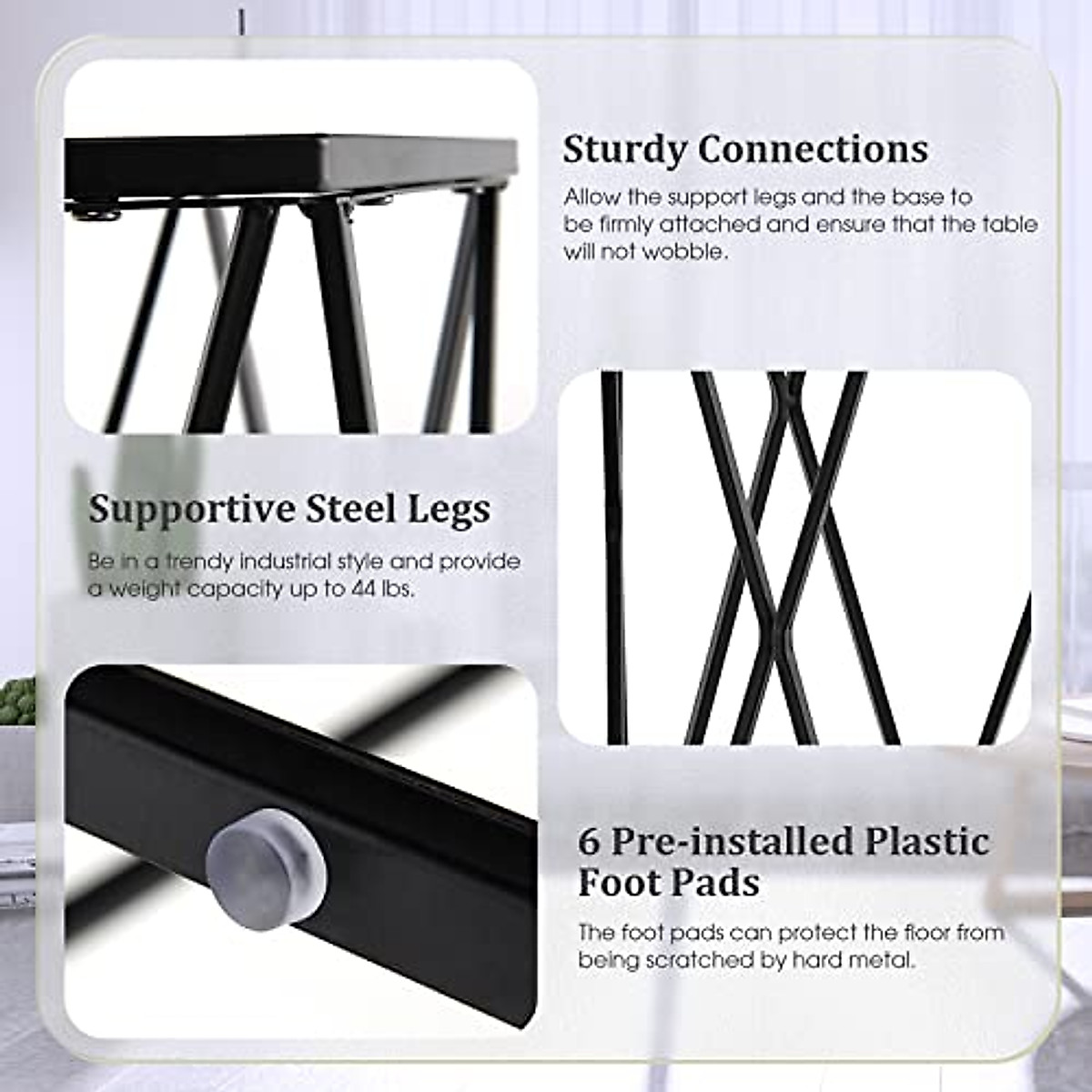 Giantex Glass End Table, Hexagon Side Table w/Metal Frame, Small Coffee Accent Table for Small Space for Living Room Balcony, Modern Style Bedside Table Nightstand