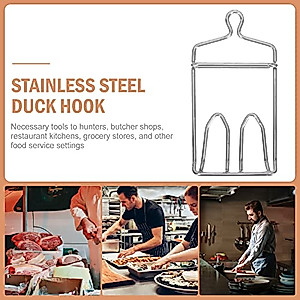 Happyyami Chicken Hanger for Slaughter Stainless Steel Poultry Hook Meat Hanging Hooks for Pork Poultry Duck Meat Processing Equipment