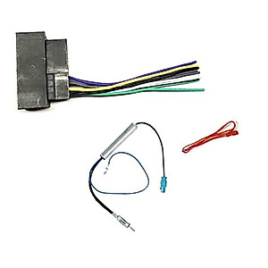 Car Stereo Radio Wire Harness and Antenna Adapter Combo to Install an Aftermarket Radio- Made for Select 2013+ Chrysler Dodge Ram Vehicles - No Factory Premium Amp - See Compatible Vehicles Below