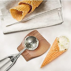 Wooden Spoon Rest For Kitchen Counter, 4.7×4.5 Inch, Natural Acacia Wood Spoon Holder For Stove Top or Counter Top, Perfect for Placing Kitchen Utensils, Ladle, cooking spoons, Spatula, Tongs & More