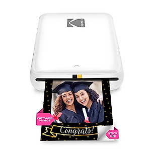 KODAK Step Wireless Mobile Photo Mini Printer (White) Compatible w/ iOS & Android, NFC & Bluetooth Devices