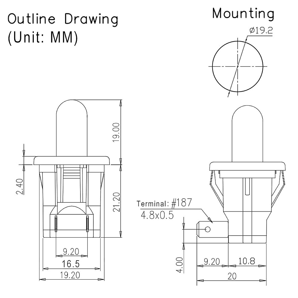 XFYBZN 297243800 Refrigerator Door Light Switch Replacement for Electrolux Subzero Frigidaire Kenmore Refrigerator, Freezer Door Light Switch Accessories Parts