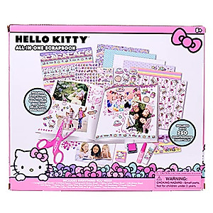 Hello Kitty All-in-One DIY , Design Your Own Scrapbook with Over 250 Scrapbooking Essentials, Great Hello Kitty Toys for Weekend Activity, Photo & Keepsake Album for Kids Ages 5, 6, 7, 8, 9