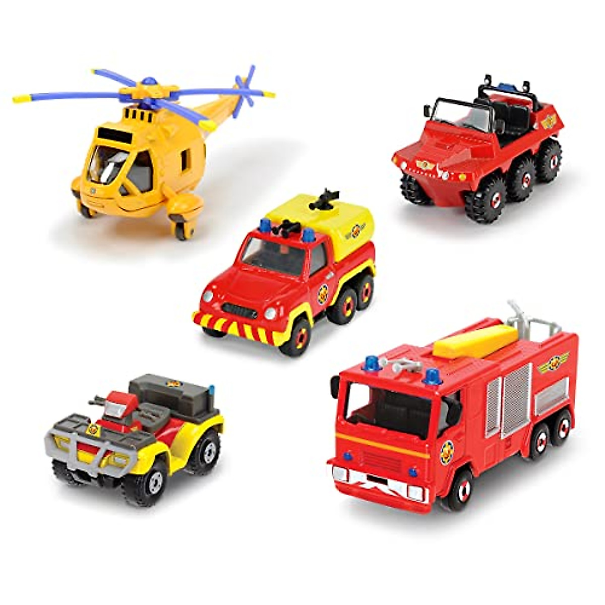 Majorette 7/203094002038 SLP GIFTPACK 5pcs Miniature Cars Set, Red/Yellow