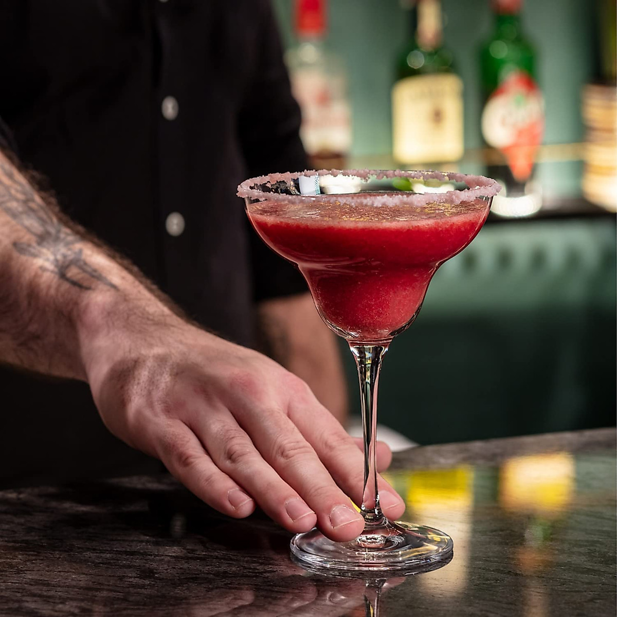 Krosno Margarita Cocktail Glasses | Set of 6 | 9.1 oz | Mixology Collection | Perfect for Home Restaurants and Parties | Dishwasher Safe | Gift Idea | Made in Europe