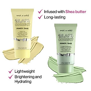 wet n wild Prime Focus Glass Skin Correct Primer, Bright Crystal Finish, Yellow
