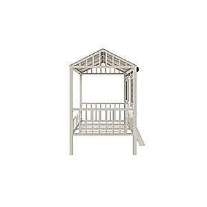 Little Seeds Rowan Valley Forest Loft Bed, Grey/Taupe, Twin