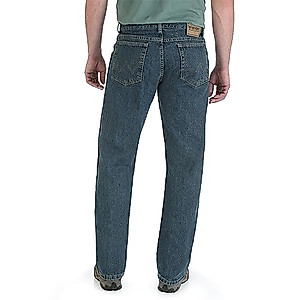 Wrangler mens Rugged Wear Relaxed Straight Fit jeans, Mediterranean, 38W x 29L US