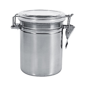 Food Containers, Container Set with Clear Arylic Lid and Locking Clamp Lid Stainless Steel Airtight Canister,Food Storage (L)