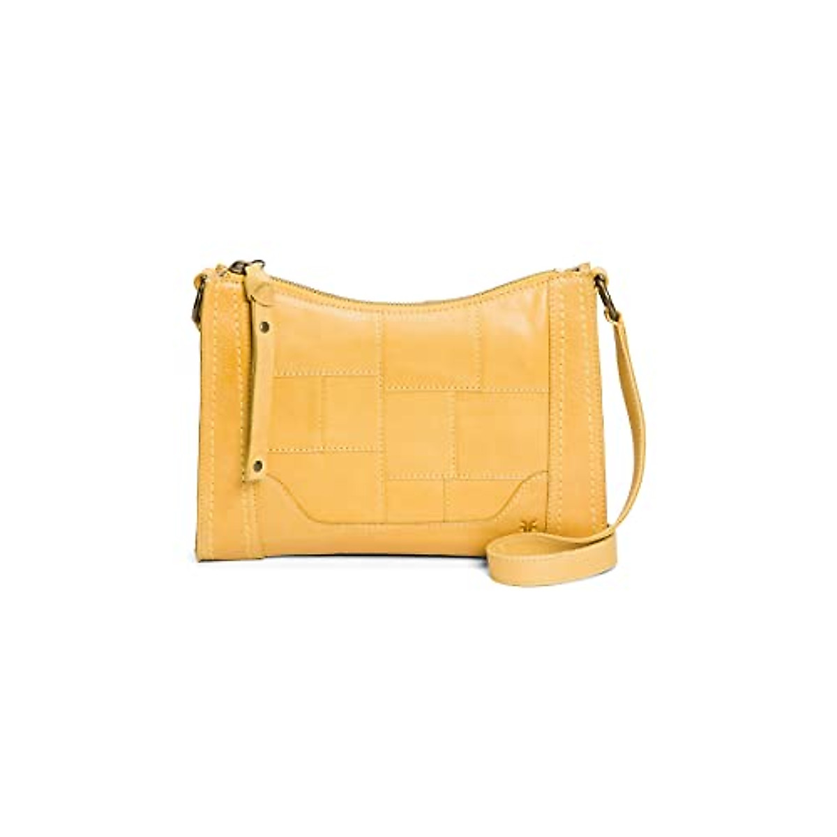 Frye Womens Melissa Patchwork Zip Crossbody Bag, Yellow, One Size US
