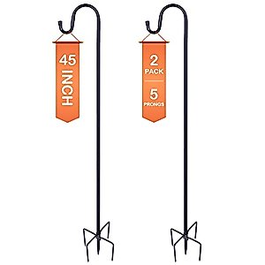 Shepherd-Hooks Adjustable for Bird-Feeder Lantern Plant-Hook Garden-Stake - Plant Stand Hanger for Outdoor Flower Basket, Bird Feeder Hanger Weddings Décor