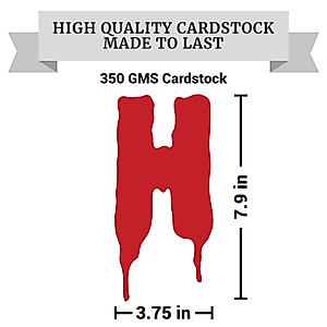 Pre-Strung Happy Halloween Banner,NO DIY,Pre-Strung Garland on 8 ft Strand,Scary Killer Halloween Party Decorations & Decor. Did we mention no DIY?