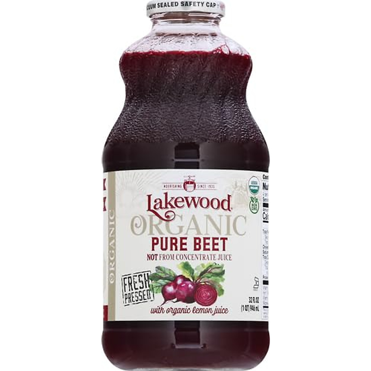 Lakewood Organic Beet Juice, 32 Fl Oz (Pack of 1) Package May Vary
