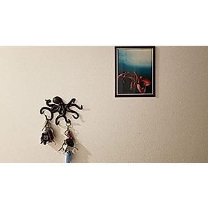 ChasBete Coat Hooks Wall Mounted Key Holder, Retro Octopus Towel Hooks for Bathrooms, Heavy Duty Wall Hooks Decorative- 2Pcs