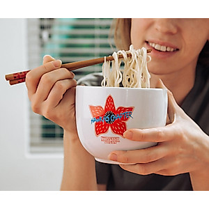 Stranger Things Demogorgon Hunting Crew 20-Ounce Ramen Bowl and Chopstick Set