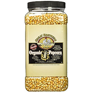 Organic Popcorn Kernels - 7lbs Resealable Bulk Jug of Gourmet Popping Corn for Microwave, Stovetop, and Popper Machines by Great Northern Popcorn