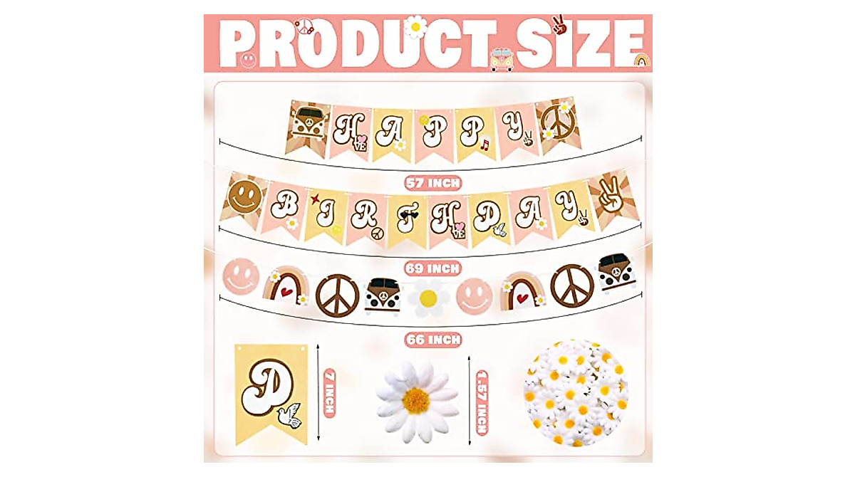 Groovy Daisy Party Decorations - Hippie & Boho Birthday Supplies