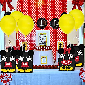 NOVIIML e Party Supplies Bags -Micky Minie Paper Treat Candy Gift Bags for Kids Birthday Micky Minie Party Supplies -24 Piece
