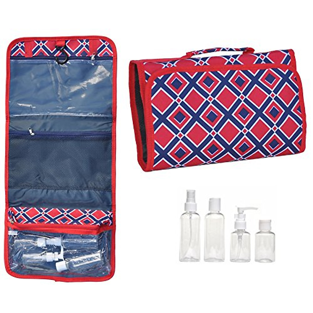 TravelNut Men's Easter Basket Stuffer Small Hanging Toiletry Kit with Travel Size Bottles Hang Up Toiletries Bag Cruise Camping Must Haves Road Trip Essentials for Dad Husband Him Man 2023