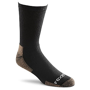 Fox River Value Medium-Weight Work Crew Socks (3 Pair Pack), Black, Large