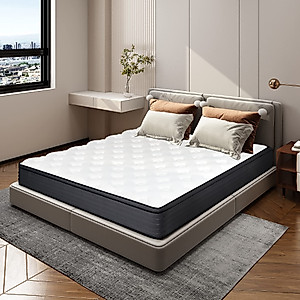 Ladinimo Full Mattress, Medium Firm Hybrid Mattress with High Density Foam & Motion Isolation with Individually Wrapped Pocket Coils Mattresses,Full Size Mattresses