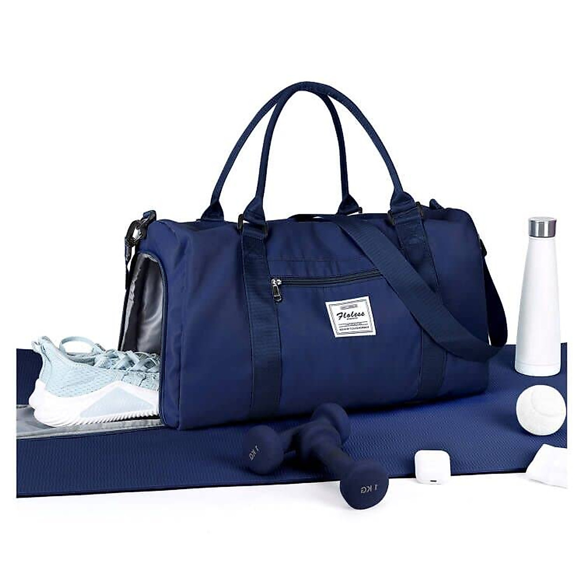 Gym Bag Womens Mens with Shoes Compartment and Wet Pocket Travel Duffel Bag for Women for Plane Sport Gym Tote Bags Swimming Yoga Waterproof Weekend Overnight Bag Carry on Bag Hospital Holdalls