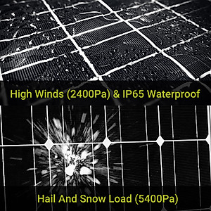 Newpowa 160W(Watt) Solar Panel Monocrystalline 12V High Efficiency PV Module 160W for RV Marine Boat Trailer Camper Rooftop Off Grid System