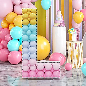 Xiomot 4FT Marquee Letters Mosaic Large Letters L Balloon Frame for Birthday Party Wedding Backdrop Decoration Anniversary Baby Shower Day Decor Pre-Cut Big Foam Board with Acrylic Plate Base