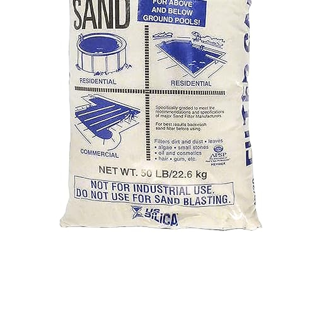 Mystic White II Swimming Pool Filter Sand - 50lb Bag