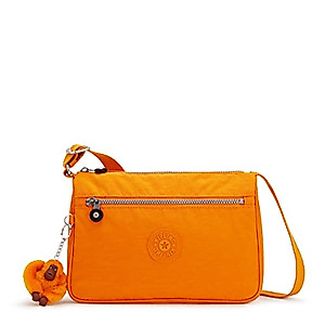 Kipling Womens Women's Callie Bag, Organize Accessories, Spacious Interior, Adjustable Strap, Nyl Shoulder Bag, Sunset Yellow, 10.5 L x 7.5 H 4.5 D US