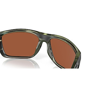 Costa Man Sunglasses Matte Reef Frame, Green Mirror Lenses, 60MM