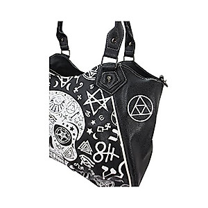 LOst Queen Gothic Rockabilly Skull Pentagram Shoulder Bag - Purse