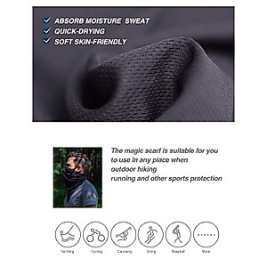 SUPREAKER Bandana Face Mask with Ear Loops for Women Black, Dust Wind Balaclava for Men Riding Motorcycle, Triangle face Scarf Ear Loops Neck Gaiter