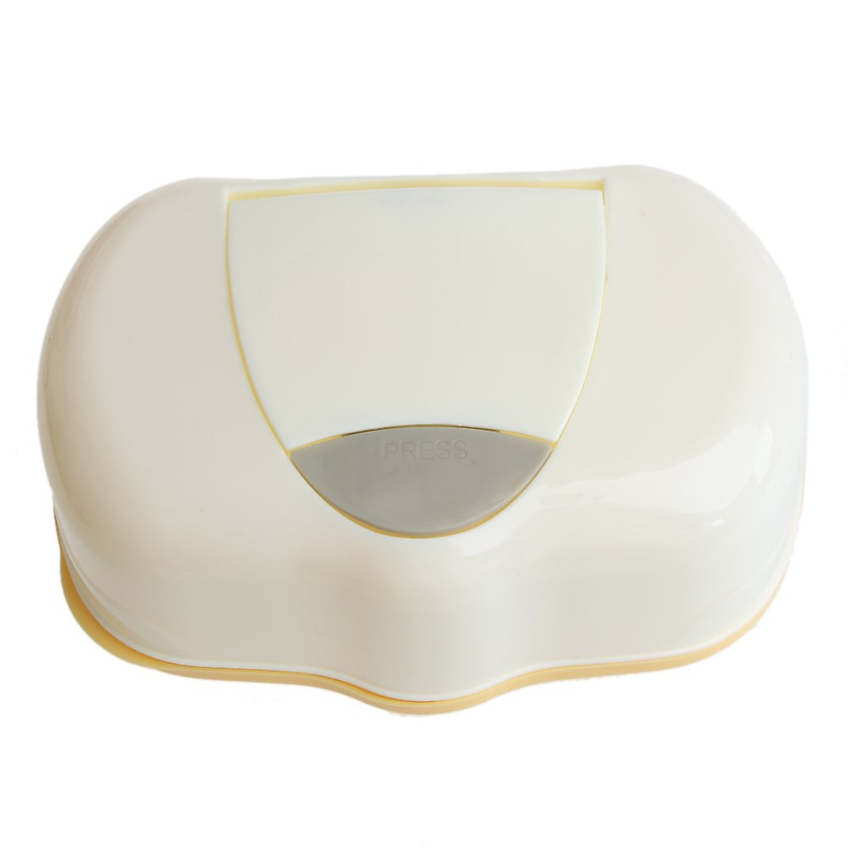 ZHIZHOU Storage Box 1 Piece Plastic Wet Wipes Storage Case Box Refillable Container 80 Sheets Yellow