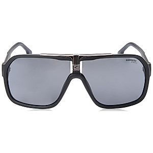 Carrera Men's 1014/S Shield Sunglasses, Black/Brown Gradient, 64mm, 10mm