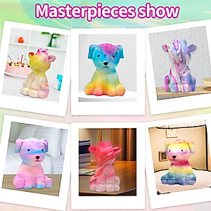 HAPMARS Paint Your Own Dog Lamp Kit 1pcs, DIY Dog Art Craft Painting Kits for Girls Boys Kid Age 4 5 6 7 8 9 10 11 12+, Art Supplies Creative Gifts for Easter, Birthday, Christmas, Party