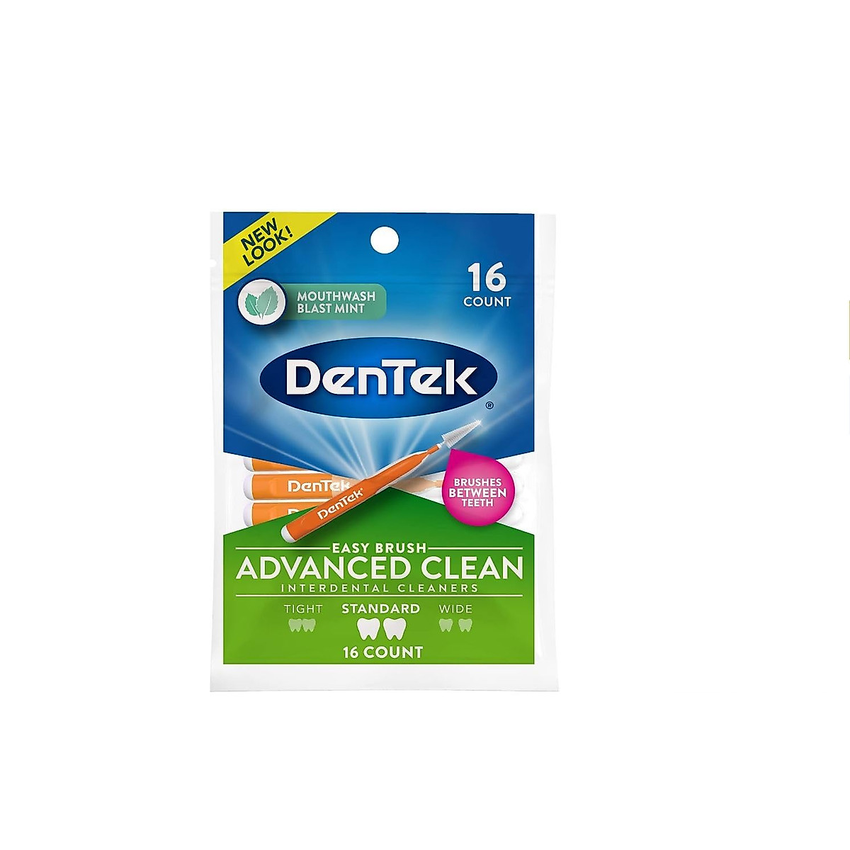 DenTek Easy Brush Interdental Cleaners, Mint, 16 Count