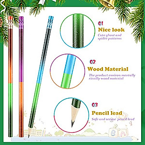 Sabary Color Changing Mood Pencil with Eraser Wooden Fun Pencils Assorted Color Thermochromic Cool Heat Activated Metallic Glitter Pencils for Kids Students Gifts (30 Pieces)