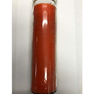 Orange 7 Day Unscented 1 Color Candle in Glass