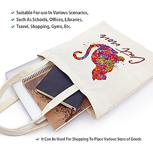 ZHANTUONE Gift for Cat Mom，Cat Lover Gifts，Perfect Gift for Any Cat Lover ，Cat Mom Gifts for Women，Watercolor cat themed gift ，Crazy Cat Lady Gift，Funny Cat Mom Canvas Tote Bag