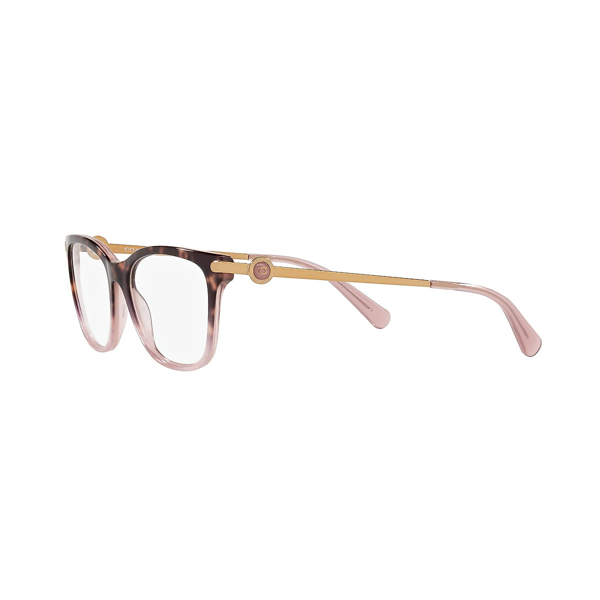 Coach HC6176 Prescription Eyewear Frames, Rose Tortoise Gradient/Demo Lens, 53 mm